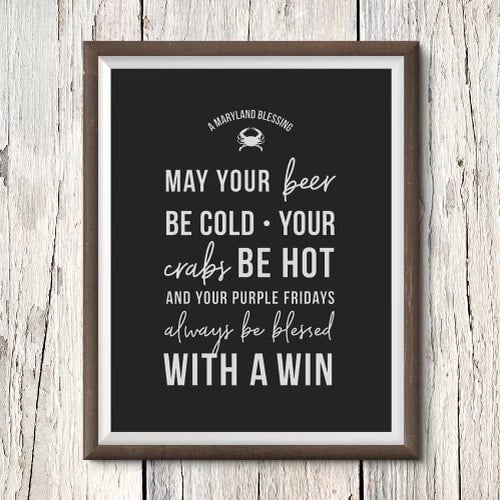 MD Blessing // Baltimore Ravens Print | Purple Friday Print | HERE. a ...