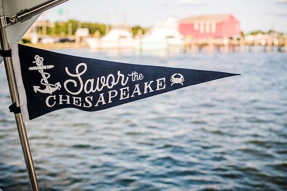 Chesapeake Pennant Flag | Savor the Chesapeake Banner | HERE. a pop-up ...
