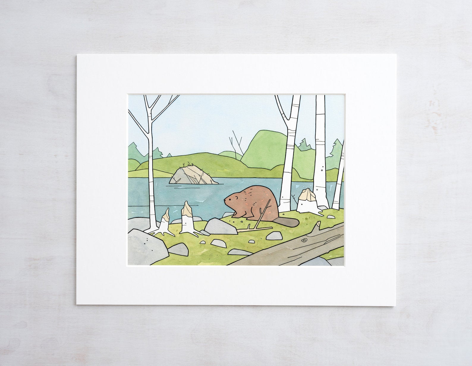 Beaver Illustrated Print | Fine Art by Studio Tuesday for HERE. a pop ...