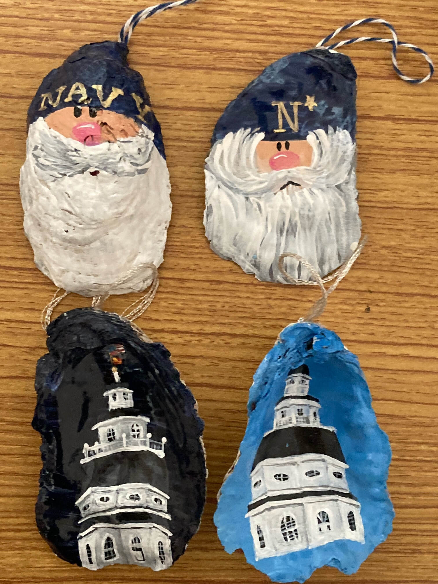 Painted Oyster Shell Ornaments | Unique Annapolis Ornament | HERE. a ...