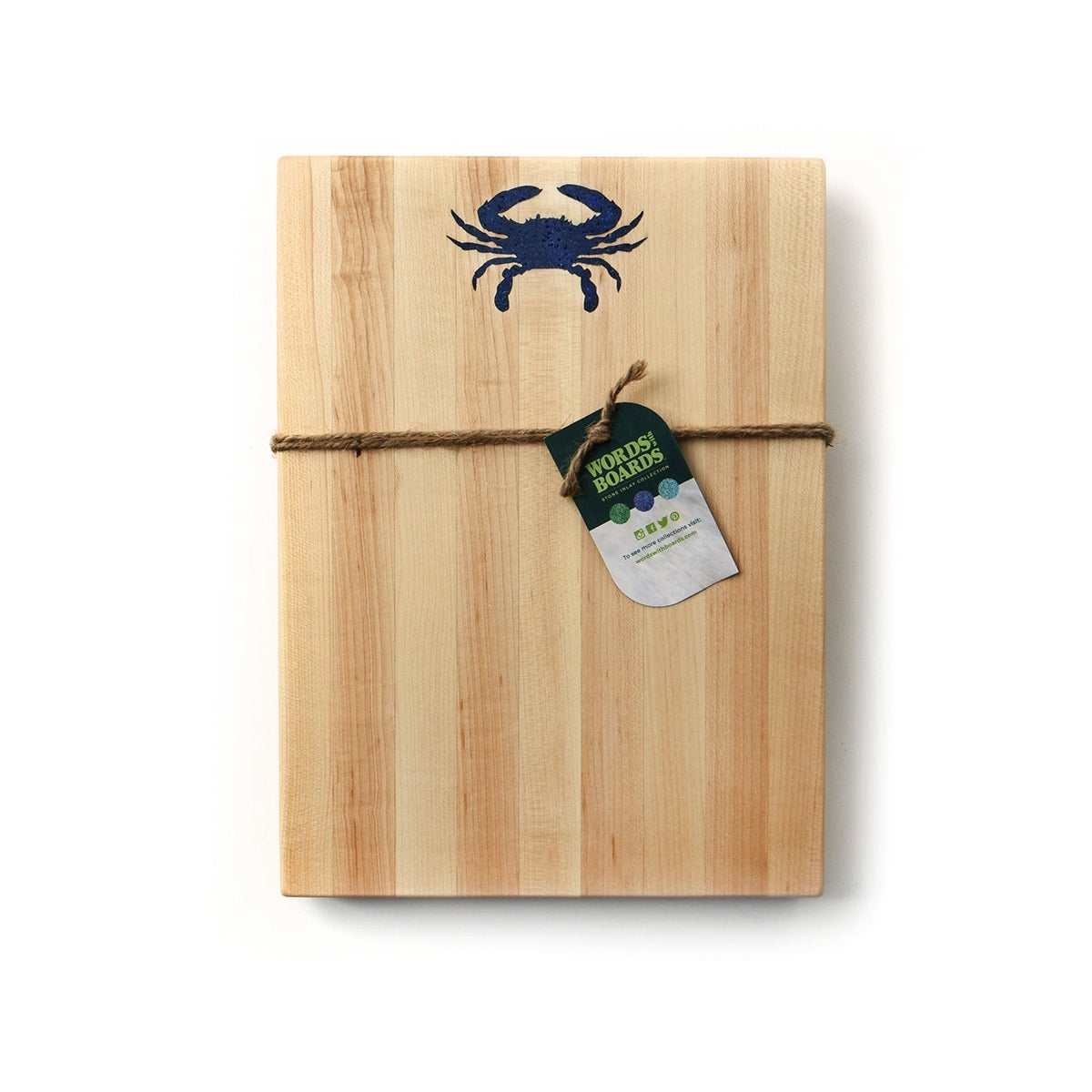 Cutting Board with Crab Inlay | Maple Cherry Walnut Cutting Boards ...